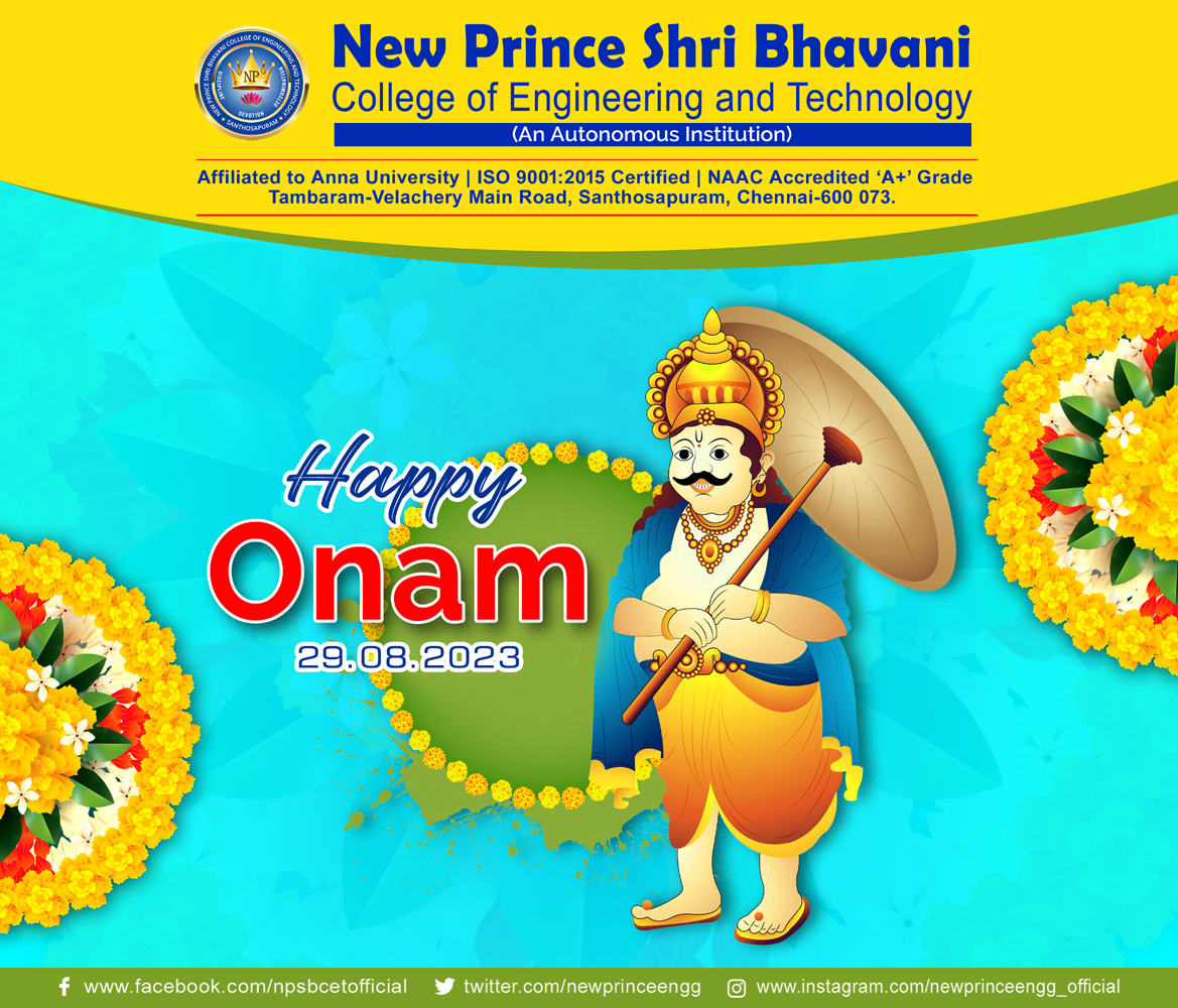 onam eng 2023 web | New Prince Shri Bhavani College of Engineering and Technology