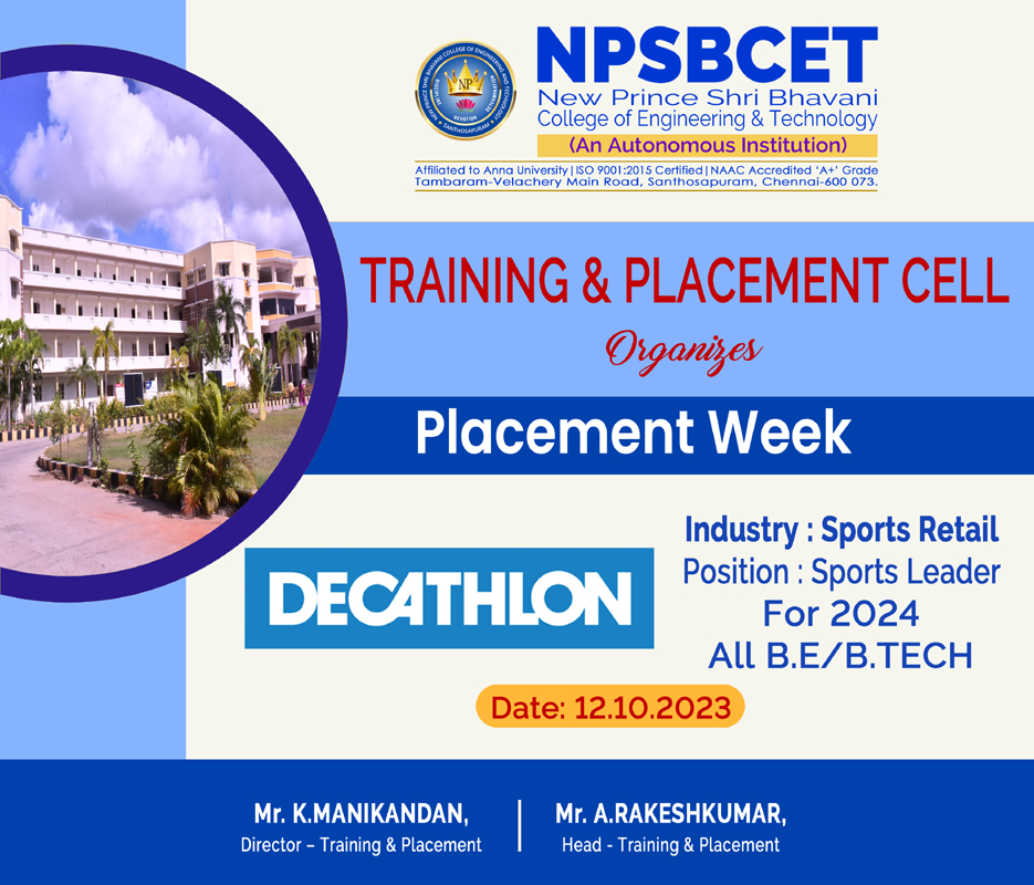 placement week decathlon 2023 copy | New Prince Shri Bhavani College of ...